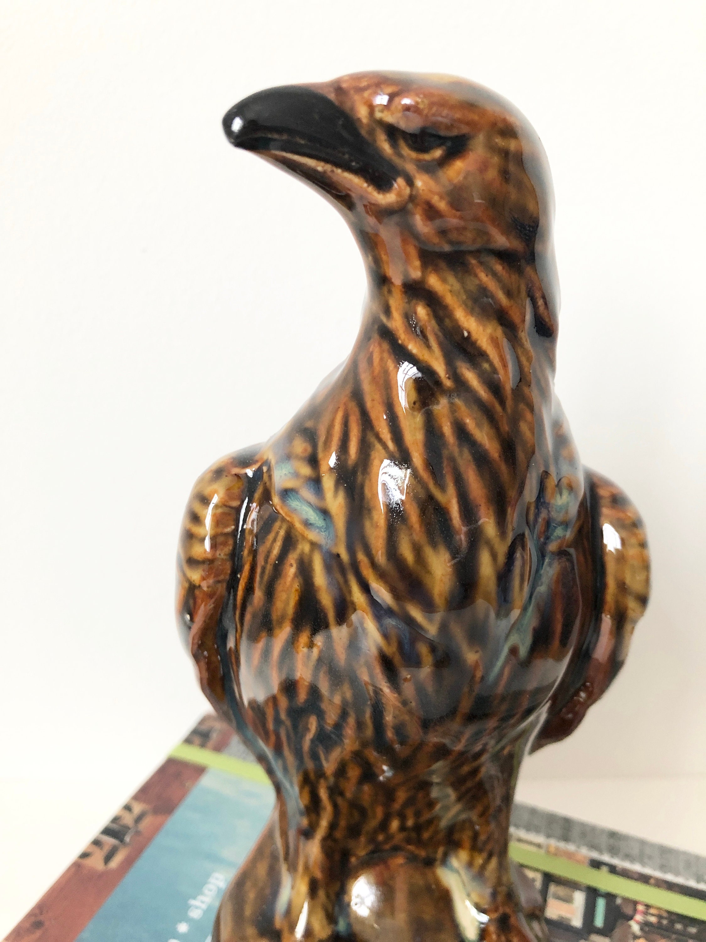 Vintage Ceramic Eagle Handmade Bird Eagle Figurine | Etsy