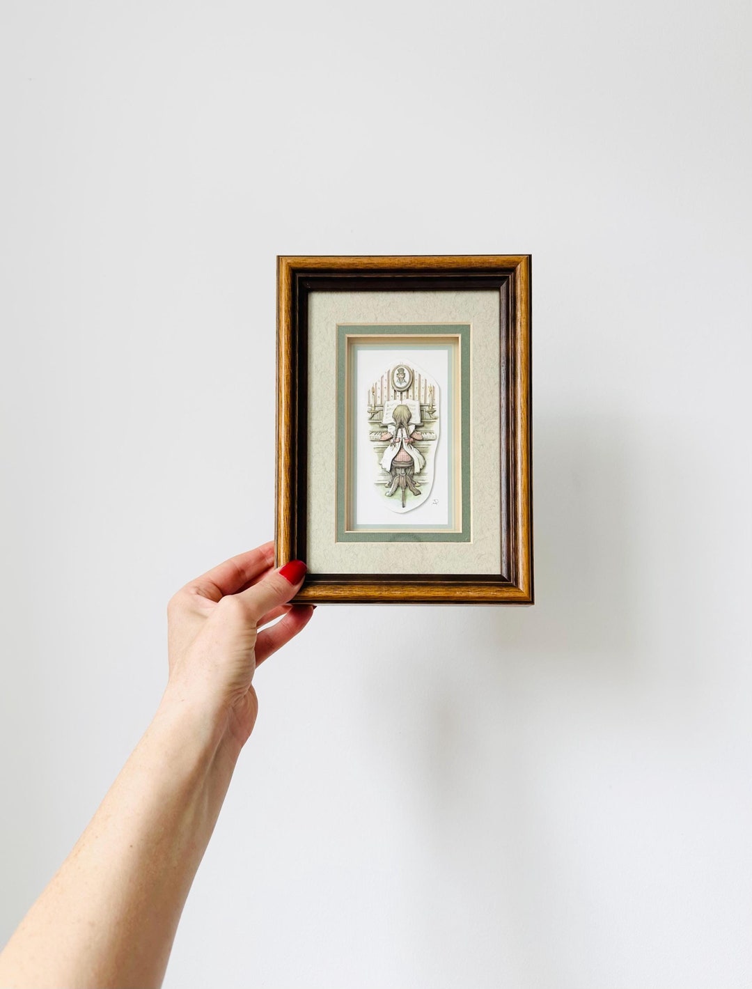 Rare Vintage Framed 3D Paper Picture, 3D Decoupage Framed Print, Anton ...