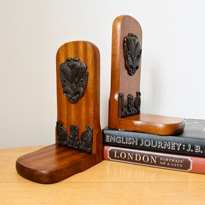 Tiki Maori Polynesian Bookends, Pair of Wooden Bookends, Hand-carved ...
