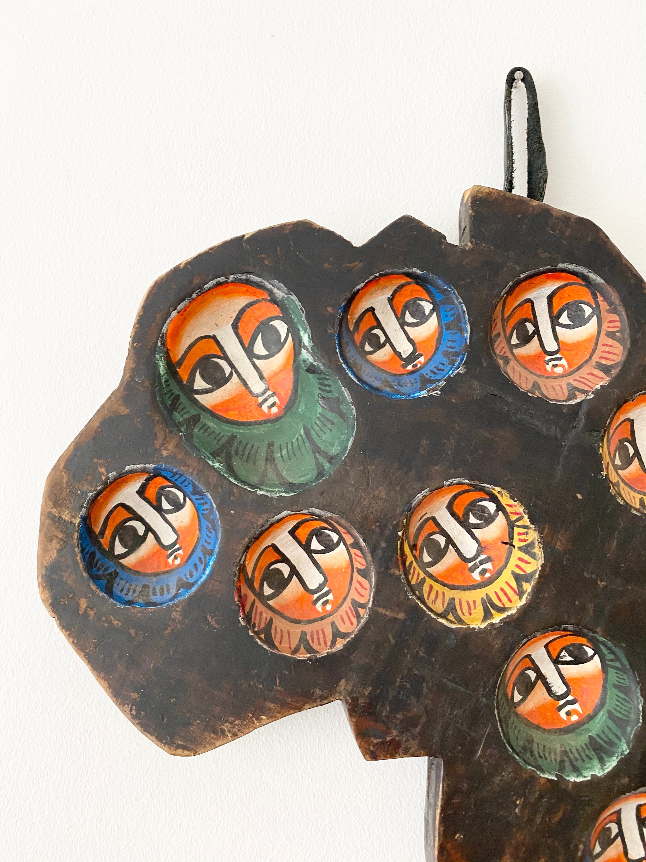 African Wall Plaque, Map of Africa, Hand-painted Wall Hanging, African ...