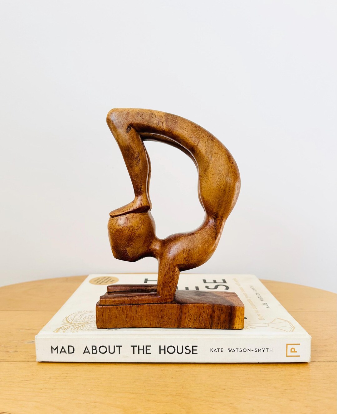 Abstract Wooden Yoga Posture Figure, Wooden Sculpture, Wood Carving ...