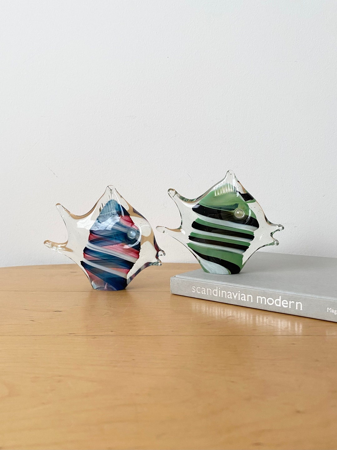 Lasi Ruusu Finland Glass Fish Art Glass Ornaments Finland - Etsy