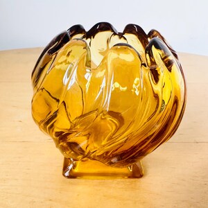 Bagley Art Deco Vase Equinox Amber Glass Vase, Vintage Glass Vase ...