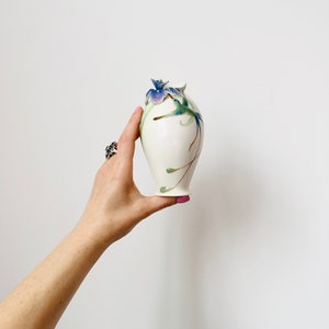 Franz Hummingbird & Iris Vase, Porcelain Vase, FZ00246 - Etsy