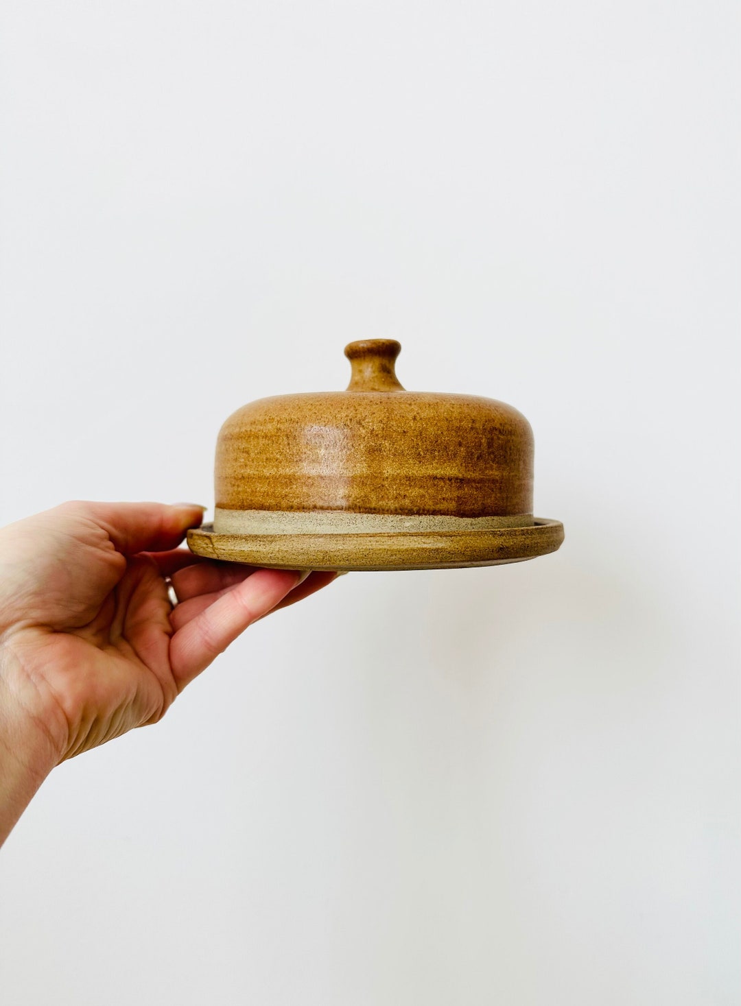 Studio Pottery Cheese Dish With Lid, Cheese Dome, Handmade Dish - Etsy