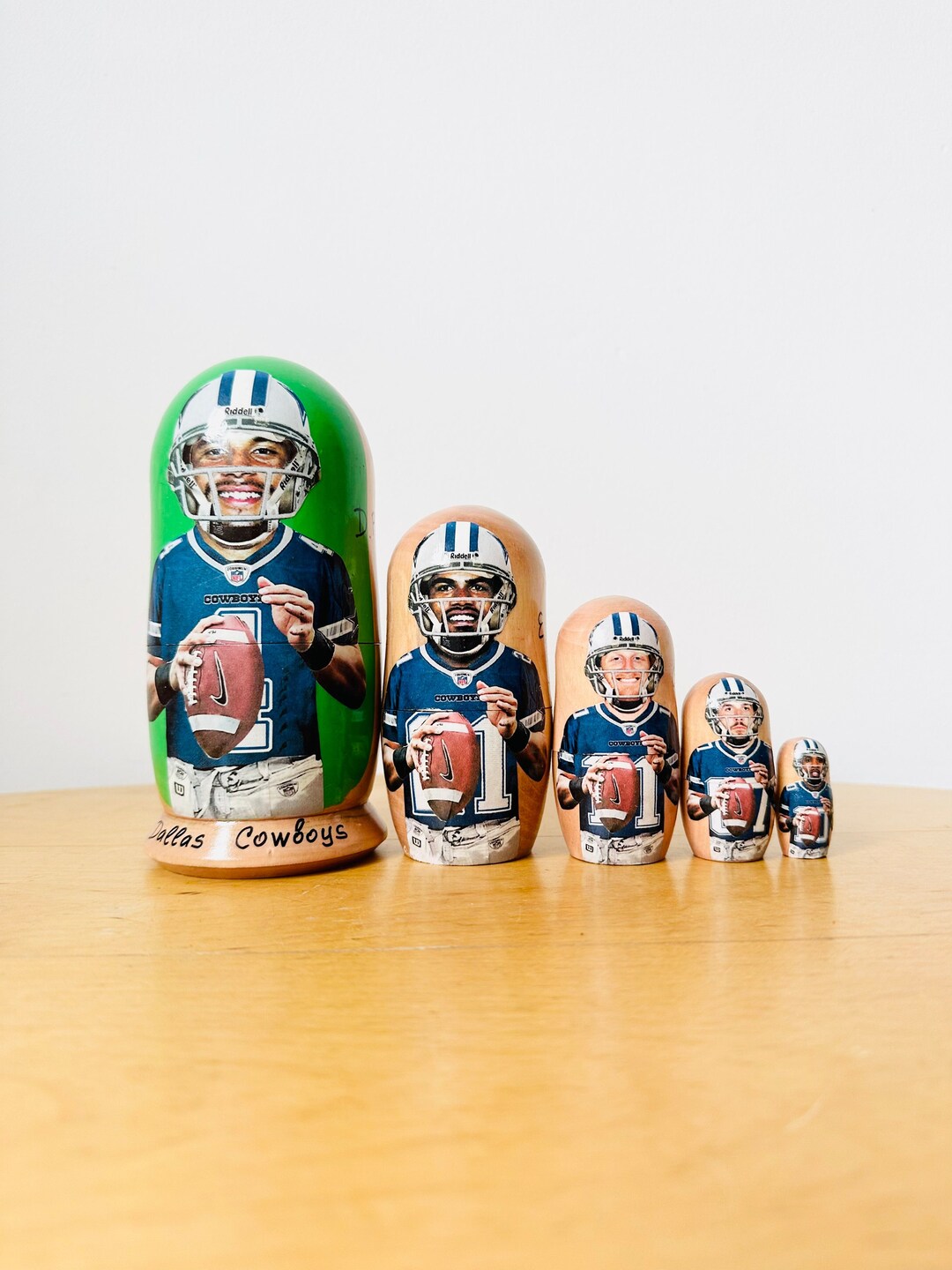 Rare Dallas Cowboys, Nesting Doll, Matryoshka Doll, 5 Pieces Doll ...