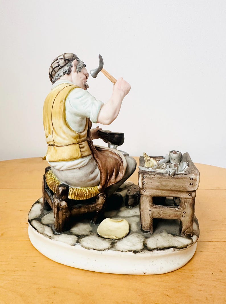 Capodimonte Porcelain Cobbler Visconti Mollica, Italian Ornament - Etsy