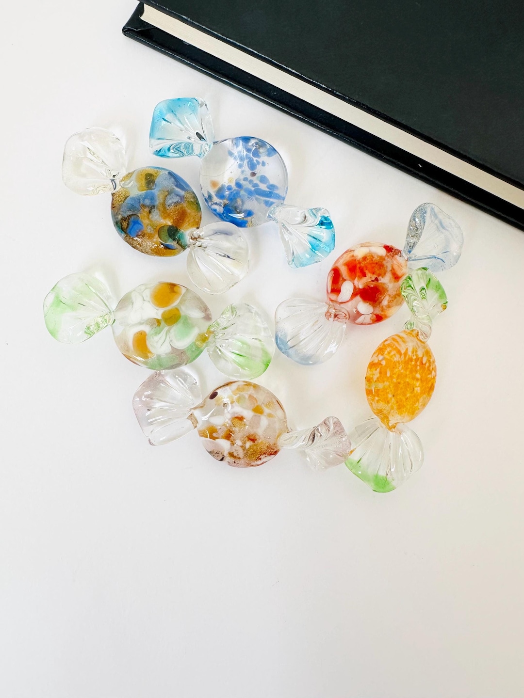 Murano Glass Sweets, Glass Candy, Set of 6 Art Glass Ornaments, Murano ...