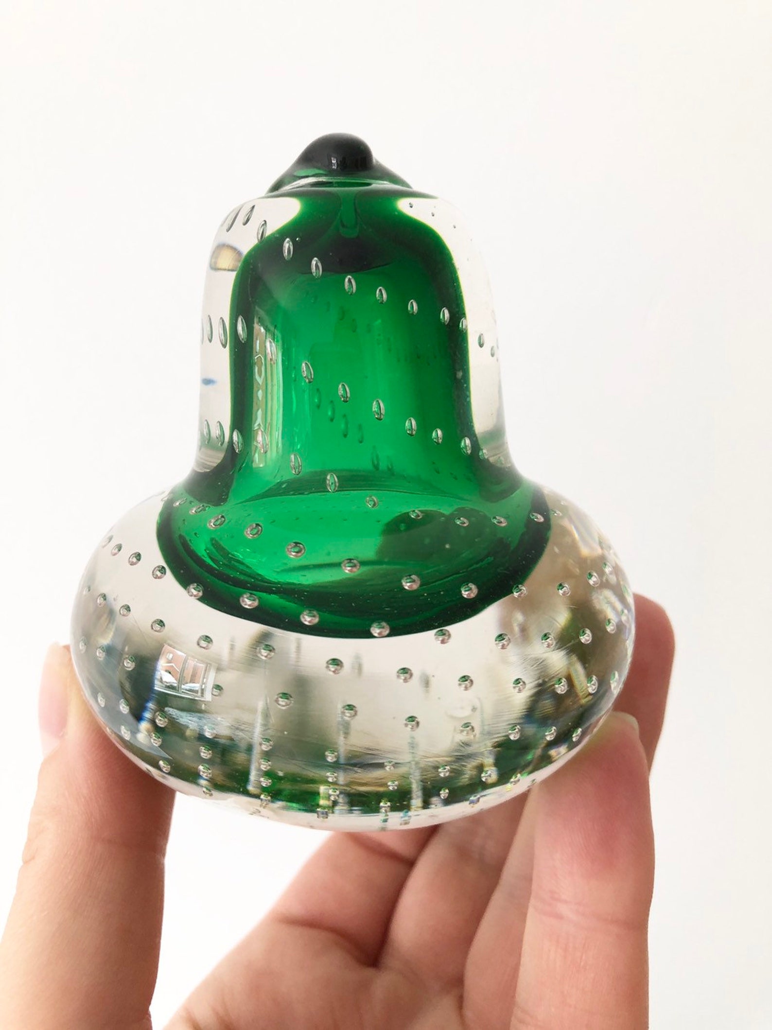 Glass Paperweight Green Pear Glass Paperweight Green and - Etsy UK