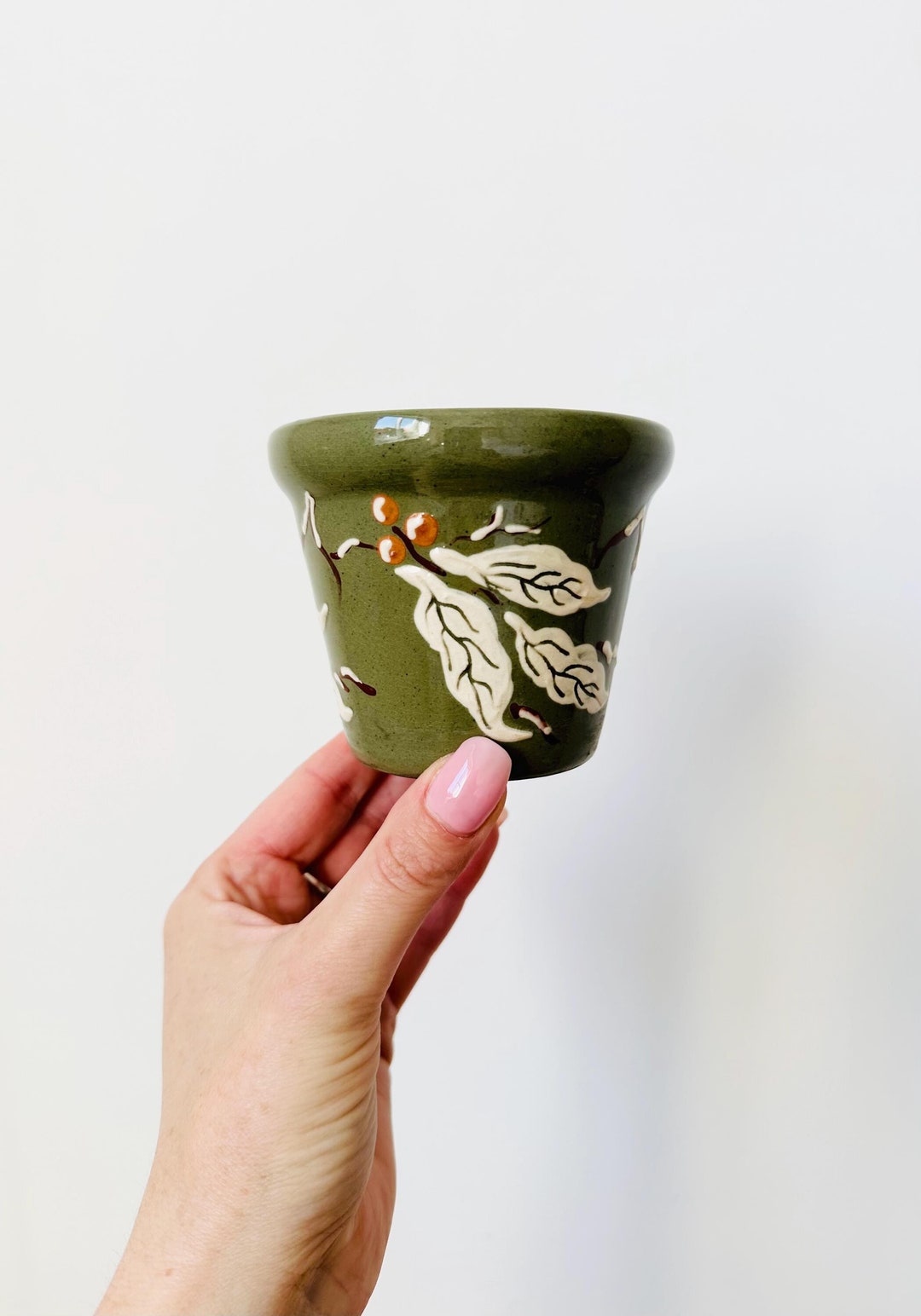 Hand-painted Plant Pot, Royal Barum Ware Planter, Small Pottery Planter ...