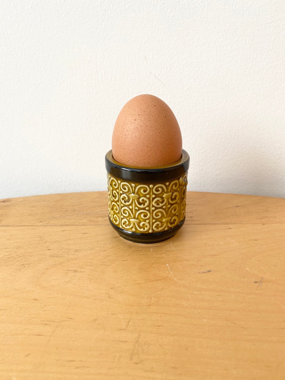 Vintage Ceramic Egg Cup, Hand-painted Egg Cup, Secla Portugal, Retro ...
