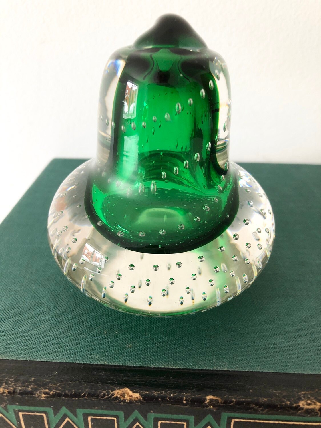 Glass Paperweight Green Pear Glass Paperweight Green and - Etsy UK