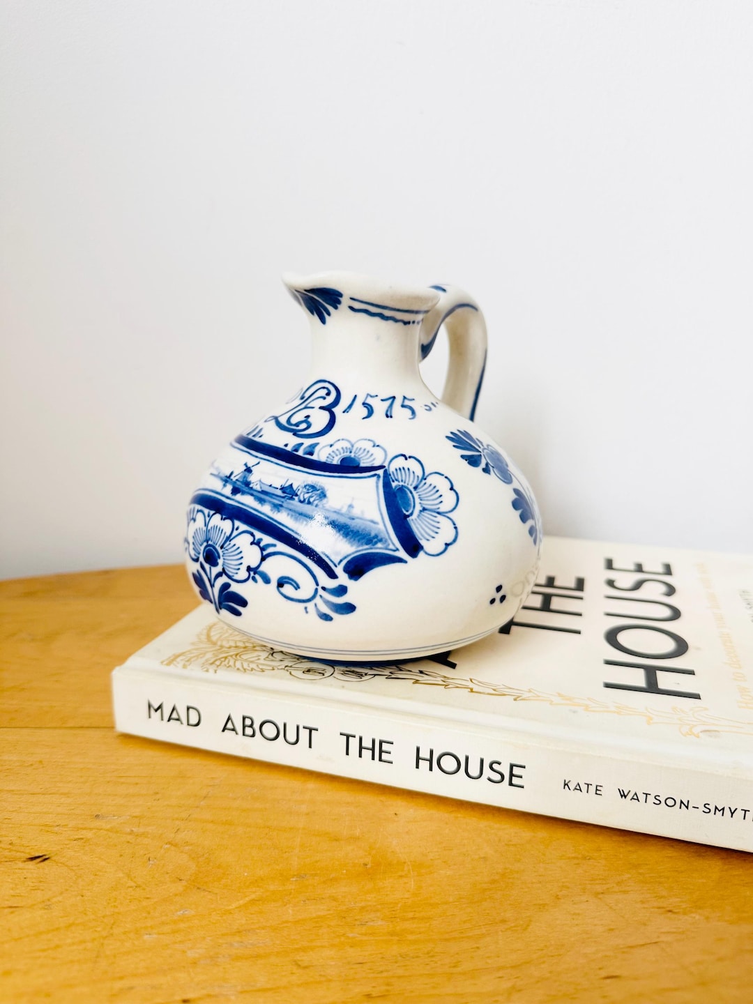 Antique Royal Delft Jug, Hand-painted Pitcher, Made in Holland, Blue ...