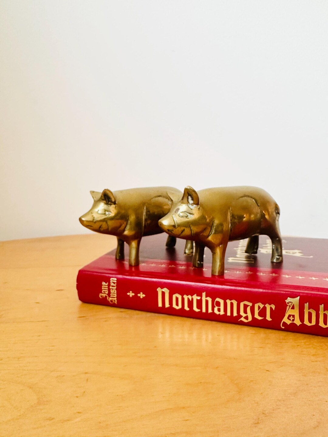 Pair of Brass Pig Statue, Vintage Brass Figurines, Hog Figures, Swine ...