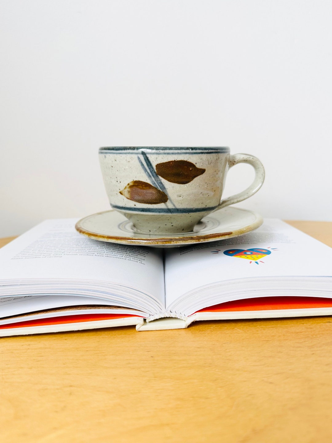 Handmade Pottery Teacup and Saucer, David Winkley Vellow Pottery ...