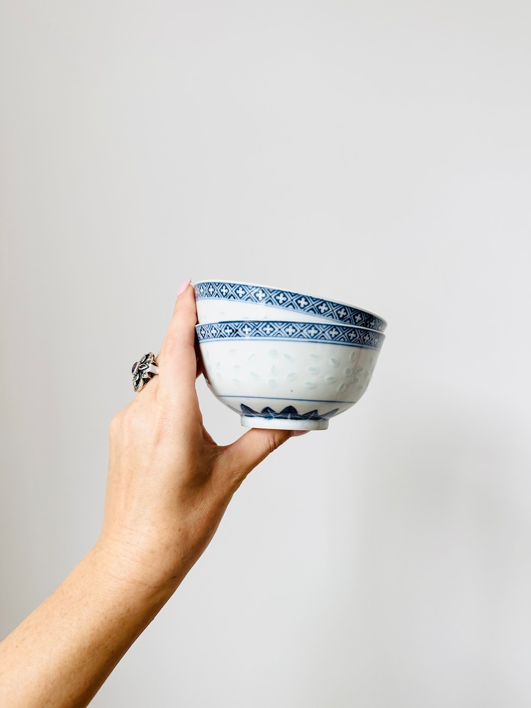 Chinese Porcelain Bowls, Rice Grain Pattern Bowls, Asian Rice Bowls ...