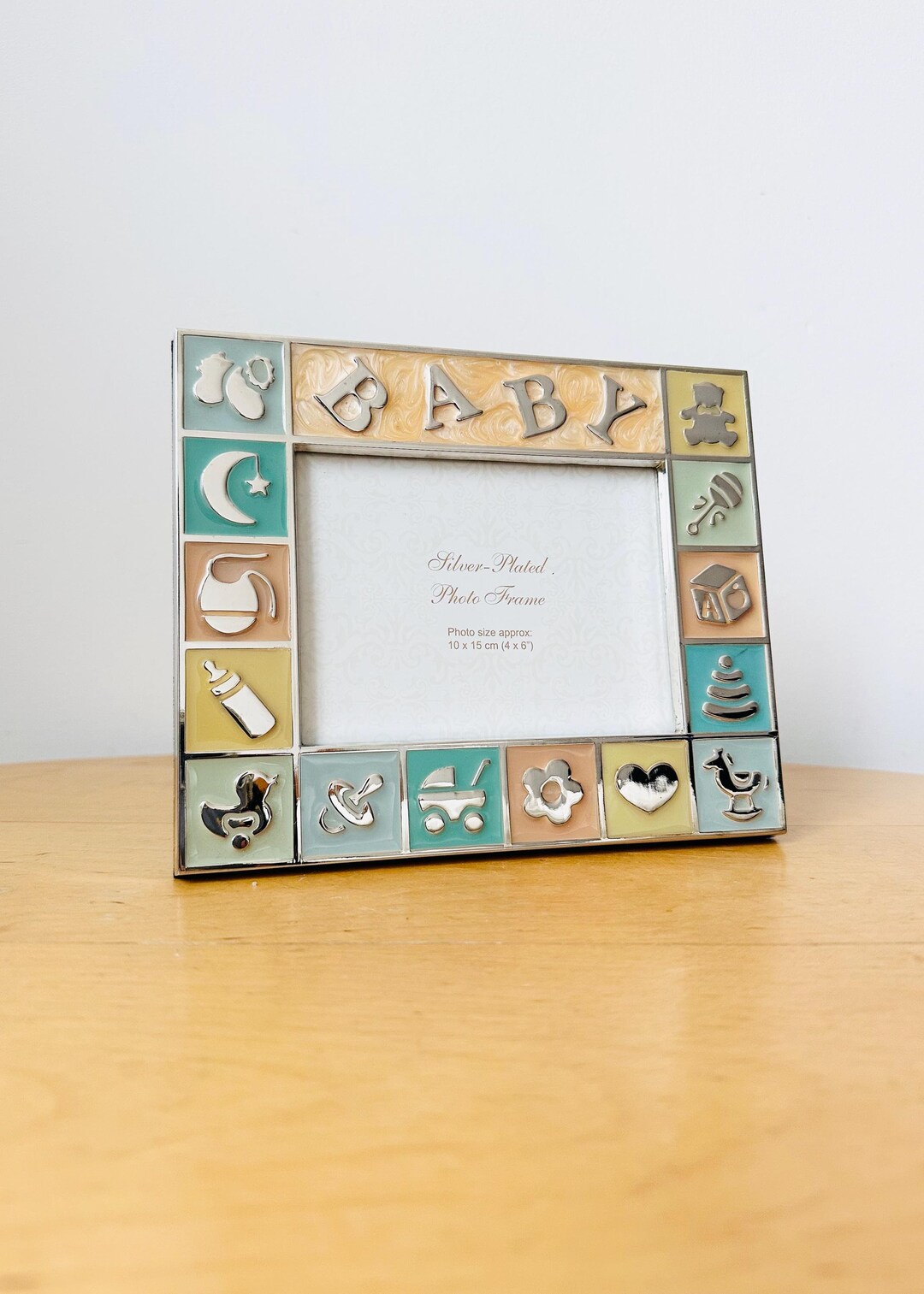 Silver Plated Baby Photo Frame, Baby Room Decor, 4” X 6” - Etsy