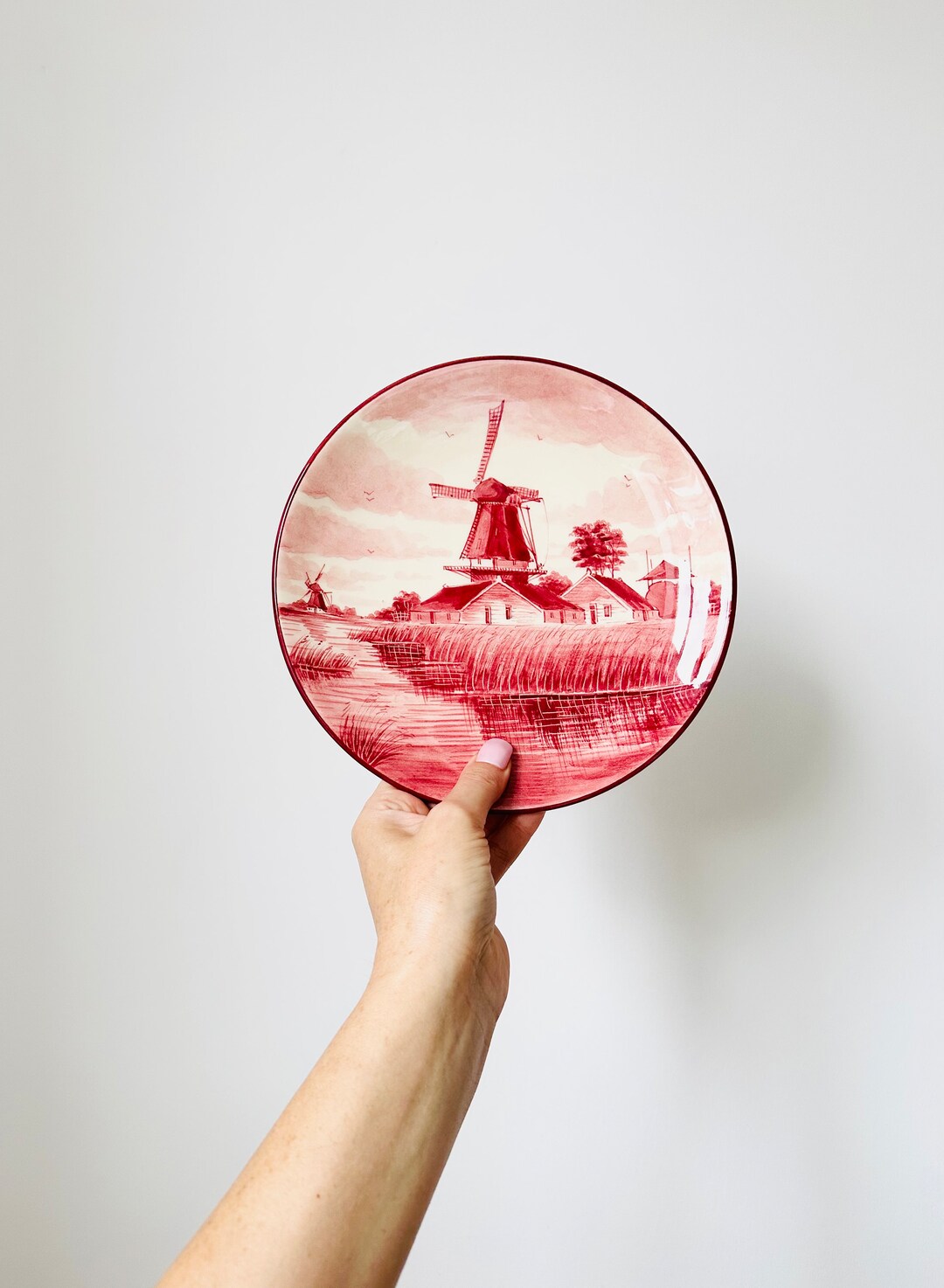 Rare Regina Delft Wall Plate, Windmill, Wall Hanging, Decorative ...