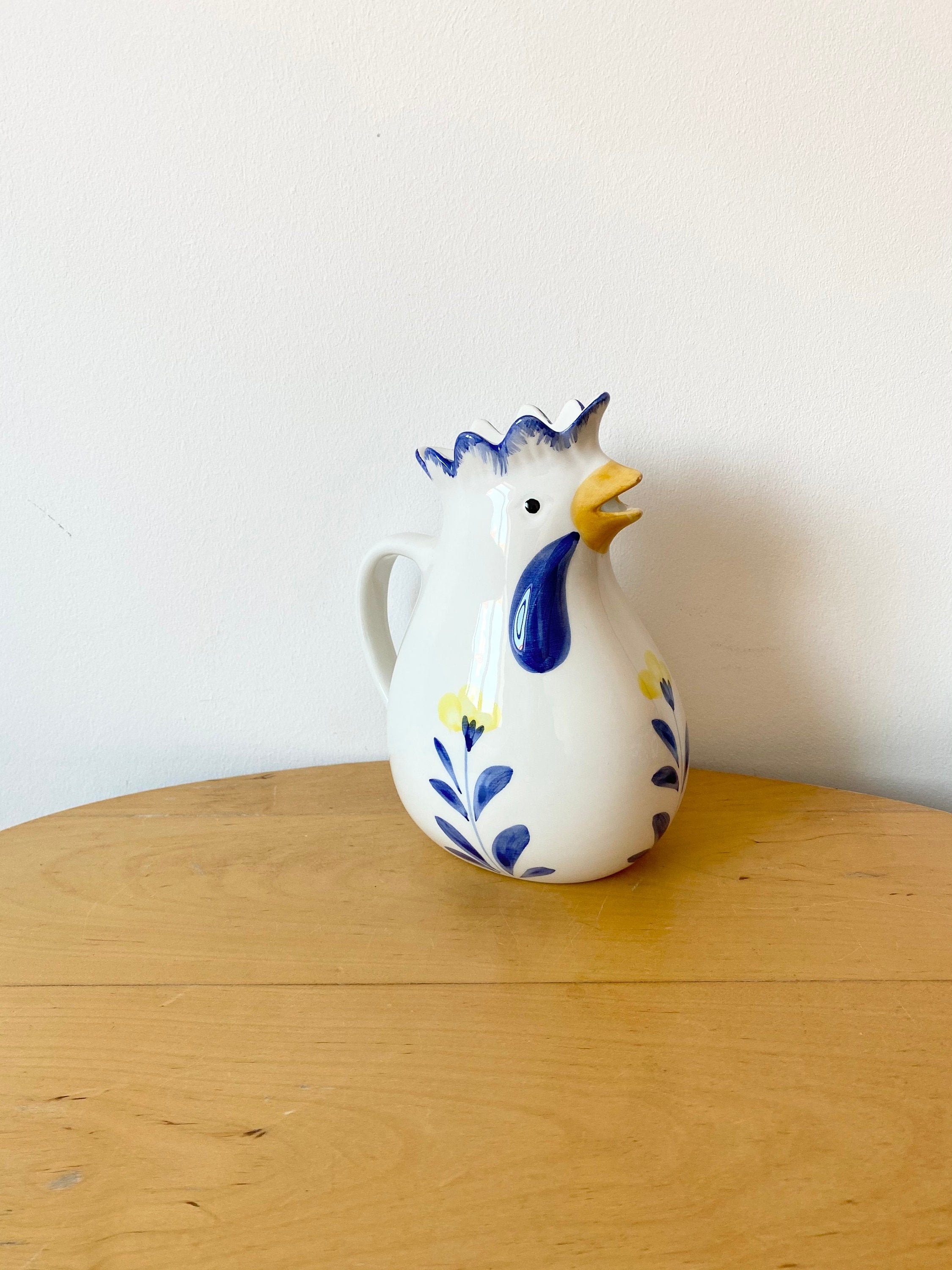 Rooster Jug Hand-painted Ceramic Pitcher Italian Ceramic Jug | Etsy