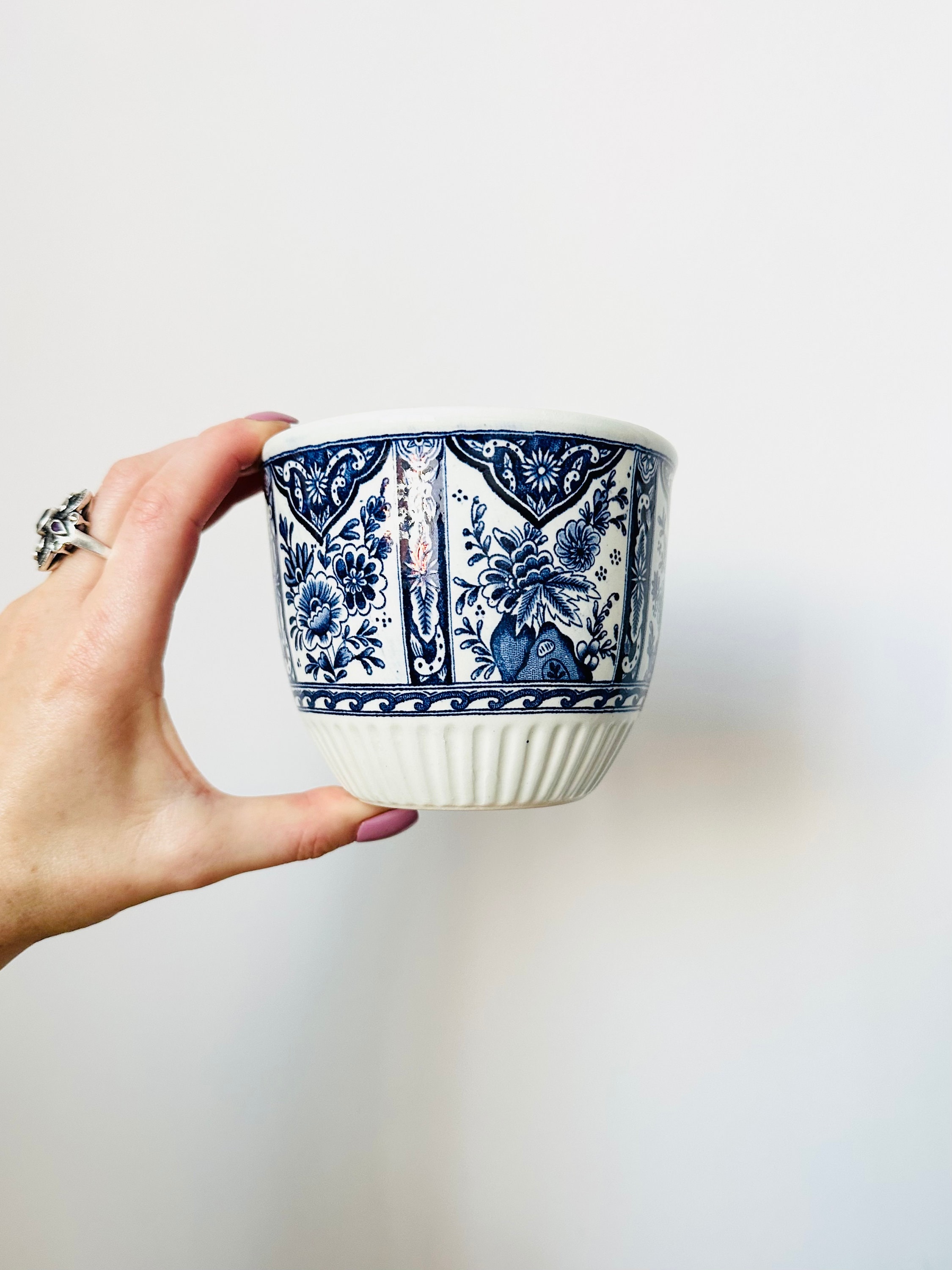 Vintage Plant Pot by Delfts Royal Sphinx, Holland, Boch Belgium, Delft ...