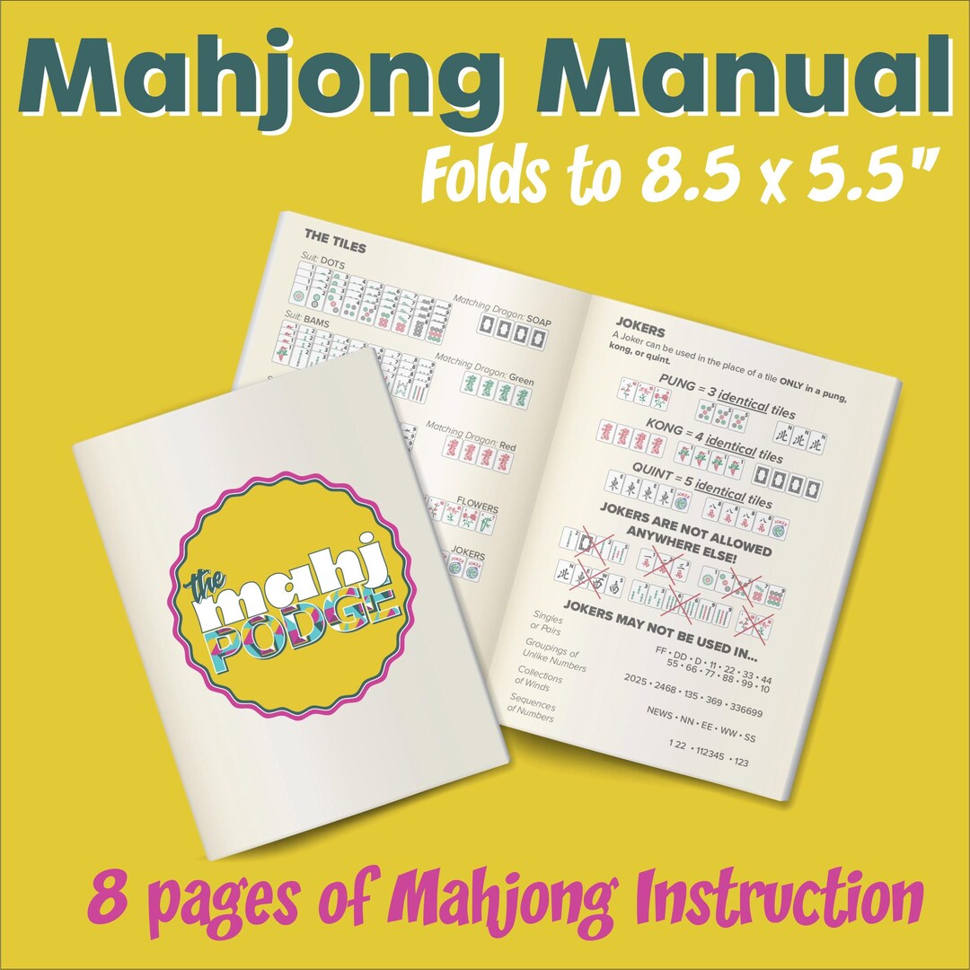 Mahjong Manual: Beginner's Guide & Cheat Sheet (PDF Download) - Etsy