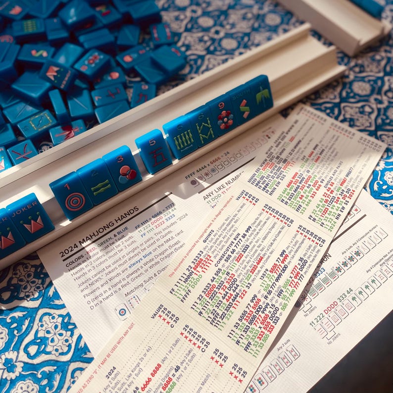 PRINTABLE 2024 Mahjong Hands Cheat Sheet, Instant Download, Mah Jongg Board Games, Mahjong Game ...