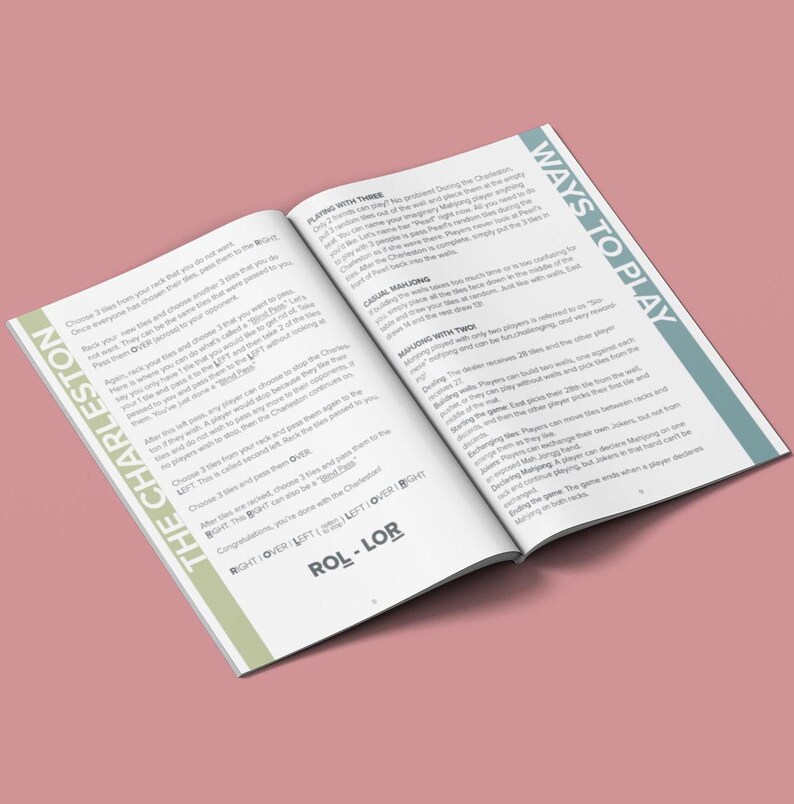 Printable Mahjong Manual, Mah Jongg Cheat Sheet, Beginners Mahjong ...