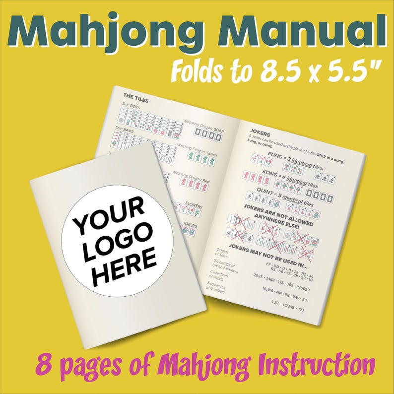 Customizable Mahjong Student Manual – Teaching Logo, Beginner Guide ...