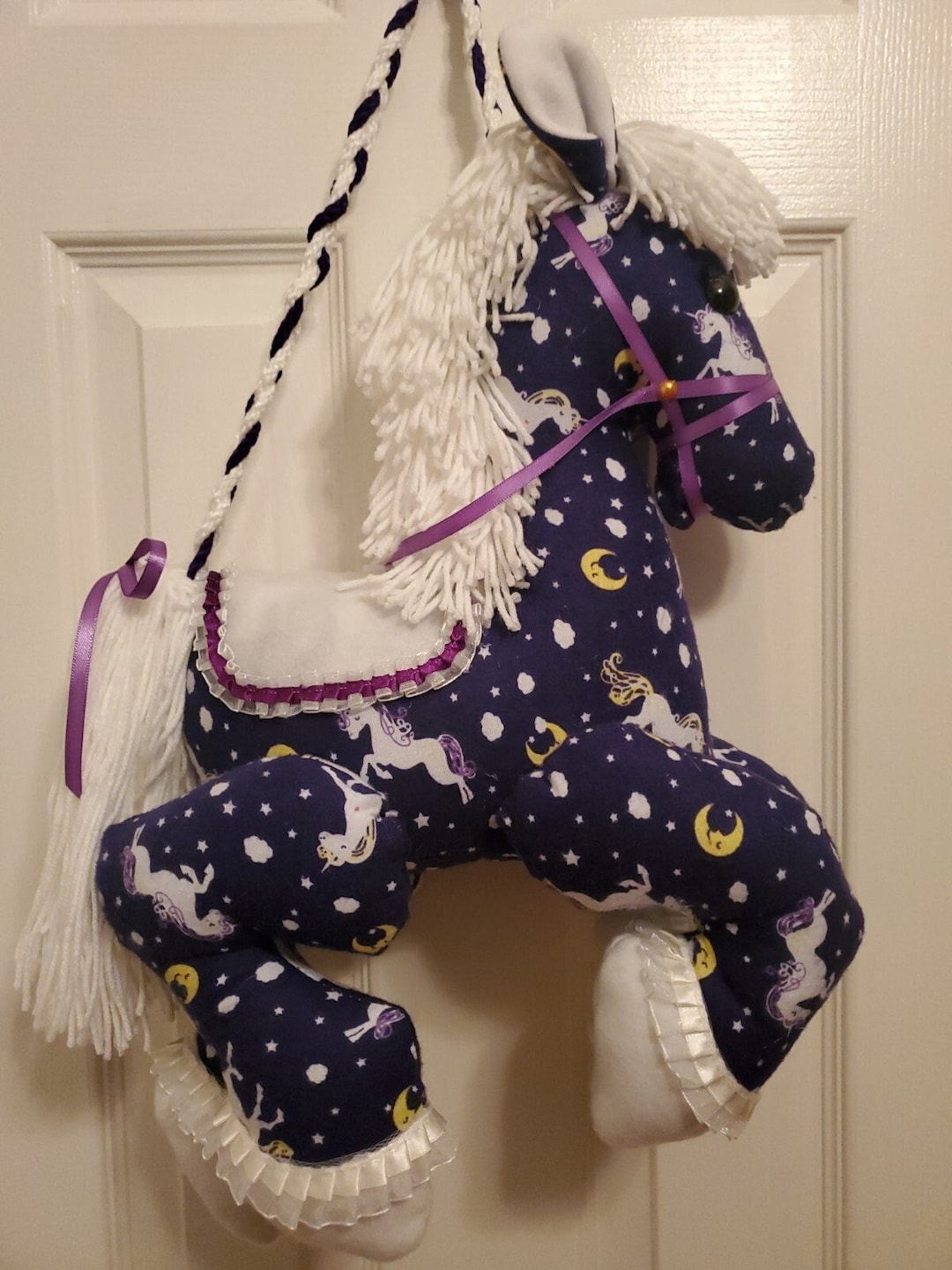 Deep Purple Stuffed Carousel Pony/horse #273 - Etsy