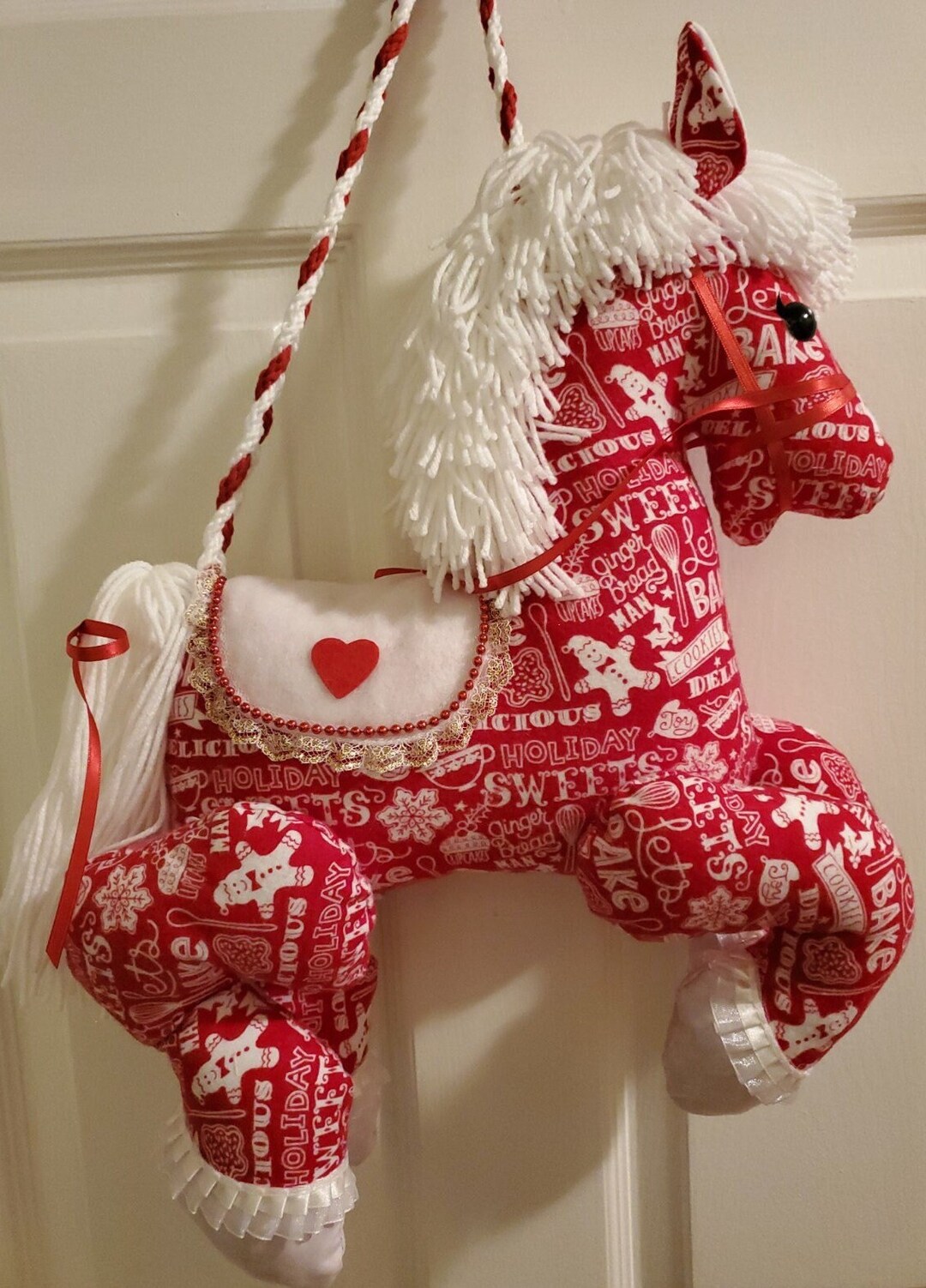 Christmas Bakery Goods Stuffed Carousel Pony/horse #235 - Etsy