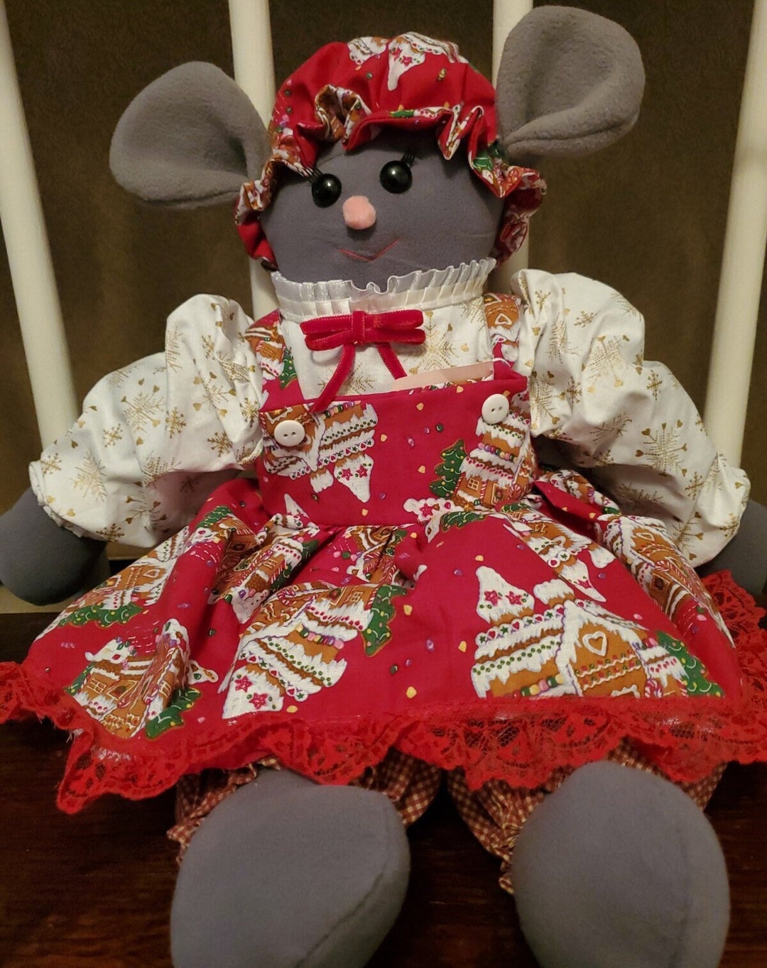 Stuffed Christmas Mouse - Etsy