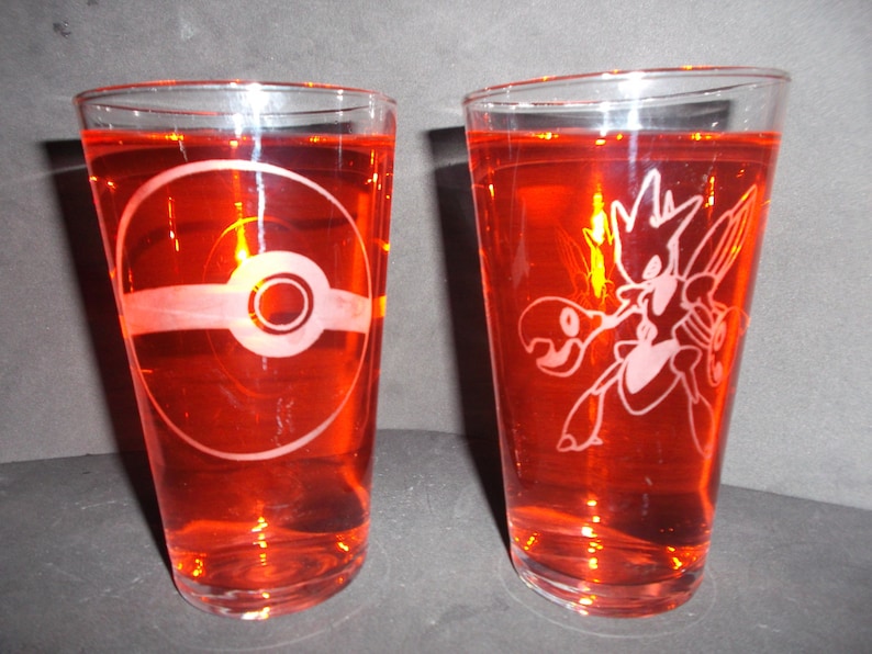 Any Pokemon Etched Pub Glass one Pub Glass - Etsy UK