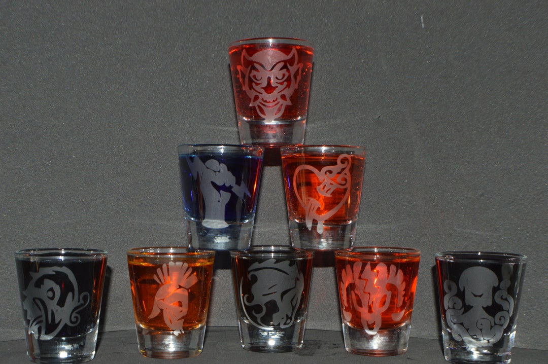 Bioshock Infinite Vigors Etched Shot Glass Set of 8 Fan Art - Etsy