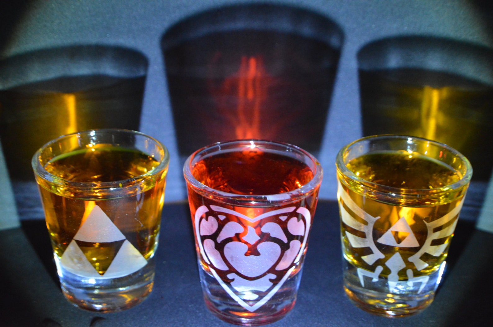 Zelda Etched Shot Glass Set of 3 Fan Art | Etsy