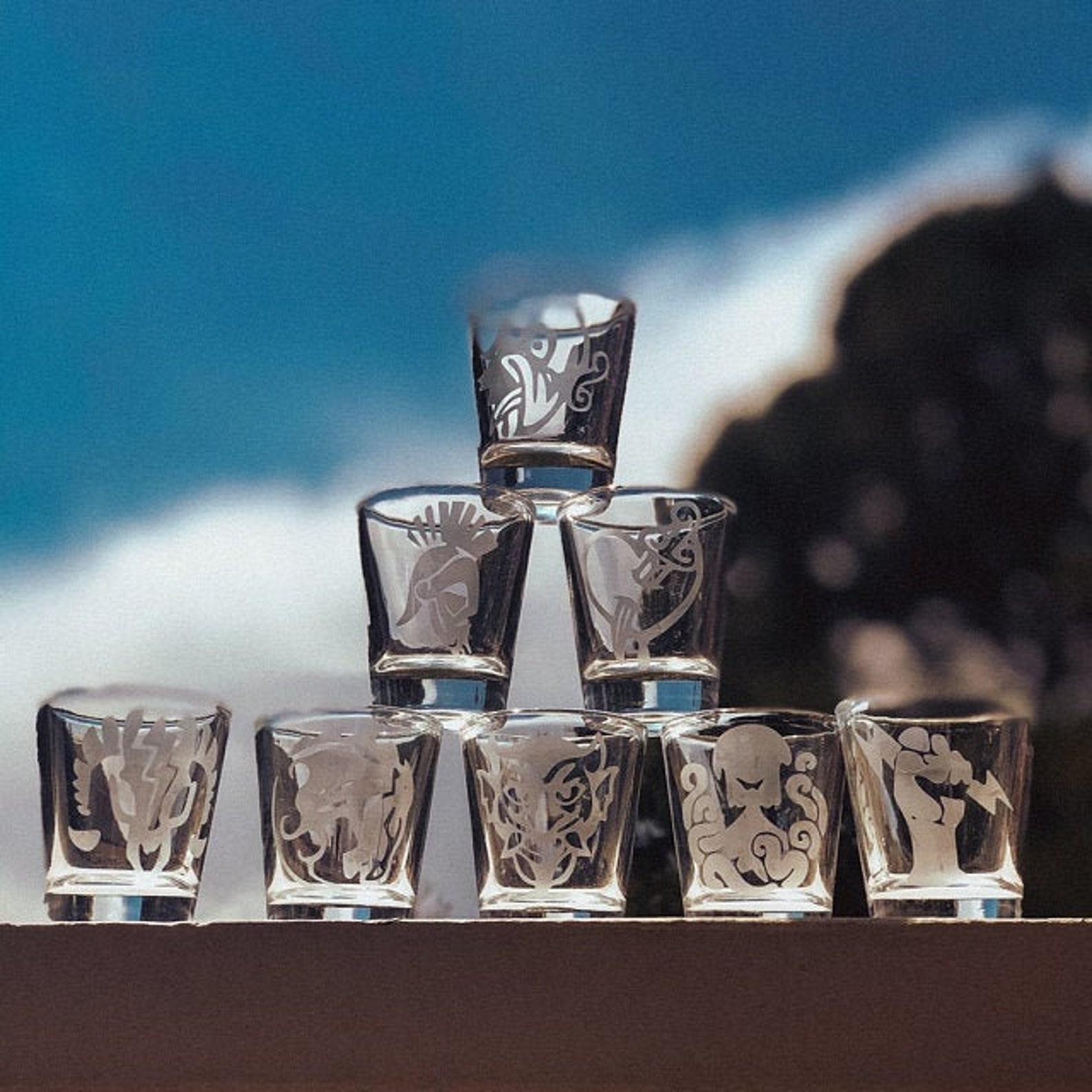 Bioshock Infinite Vigors Etched Shot Glass Set of 8 Fan Art - Etsy