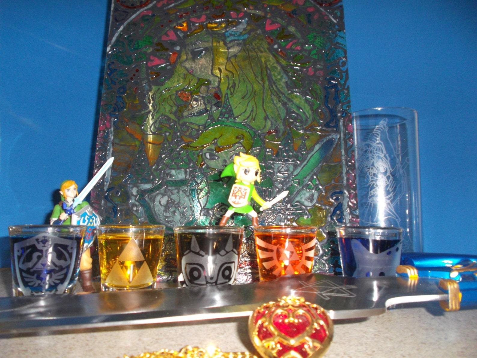 Zelda Etched Shot Glass Set of 5 Fan Art - Etsy