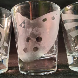 Zelda Etched Shot Glass Set of 5 Fan Art - Etsy