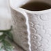 Wedding White Lace Mug, Colleen Deiss Designs, Ceramic Coffee Cup, Slab ...