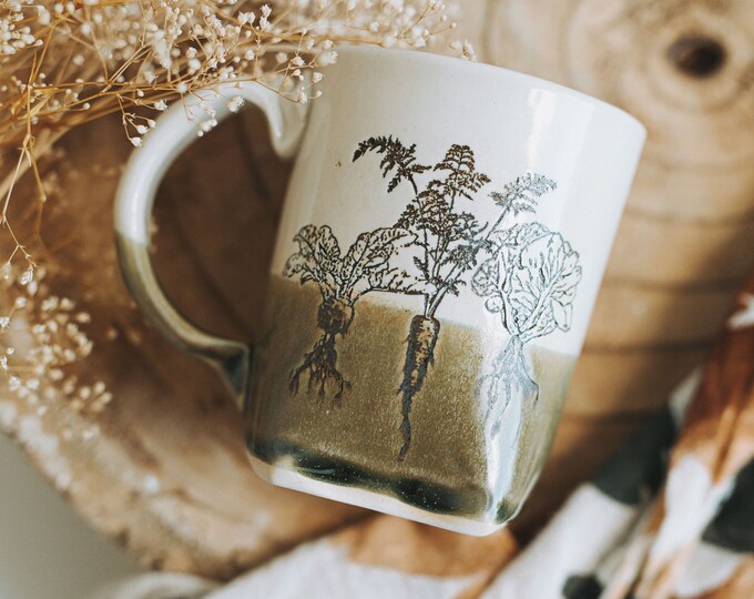 Root Vegetable Mug, Gardening Gift, Garden Mug, Vegan Coffee Mug ...