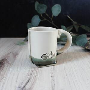 Bike Mug, Outdoorsy Mug, Mountain Bike Gift, Bicycle, Slab Built Mug ...