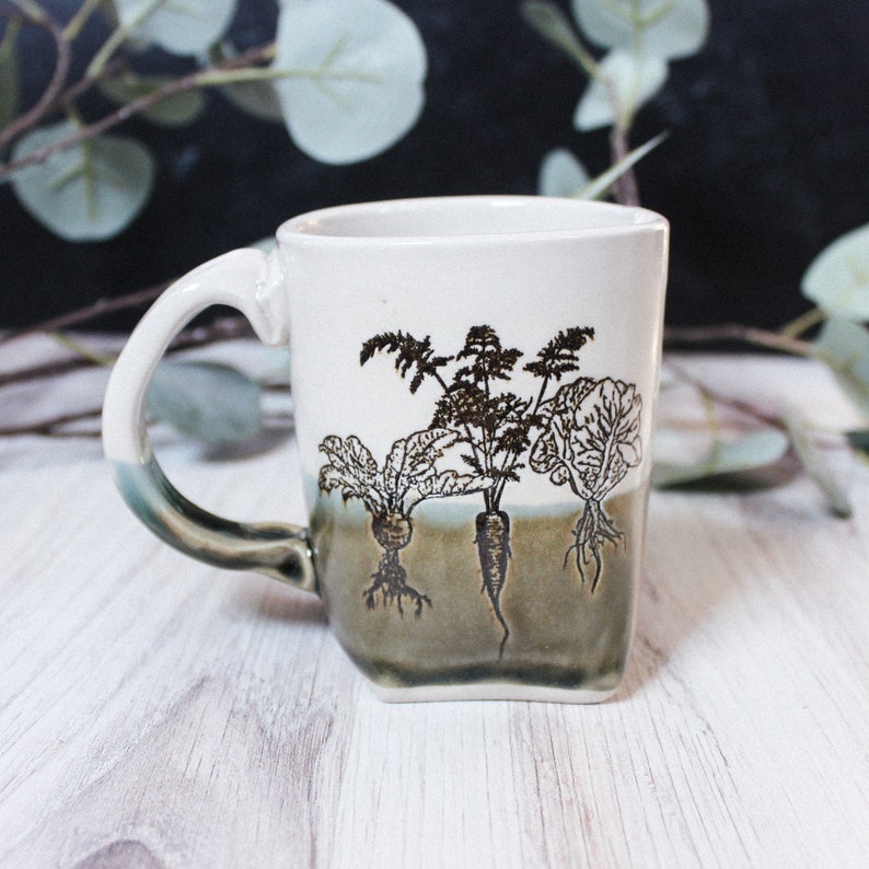 Root Vegetable Mug Gardening Gift Garden Mug Vegan Coffee | Etsy