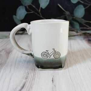 Bike Mug, Outdoorsy Mug, Mountain Bike Gift, Bicycle, Slab Built Mug ...