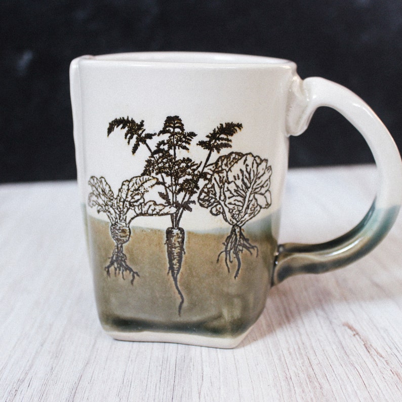 Root Vegetable Mug Gardening Gift Garden Mug Vegan Coffee | Etsy