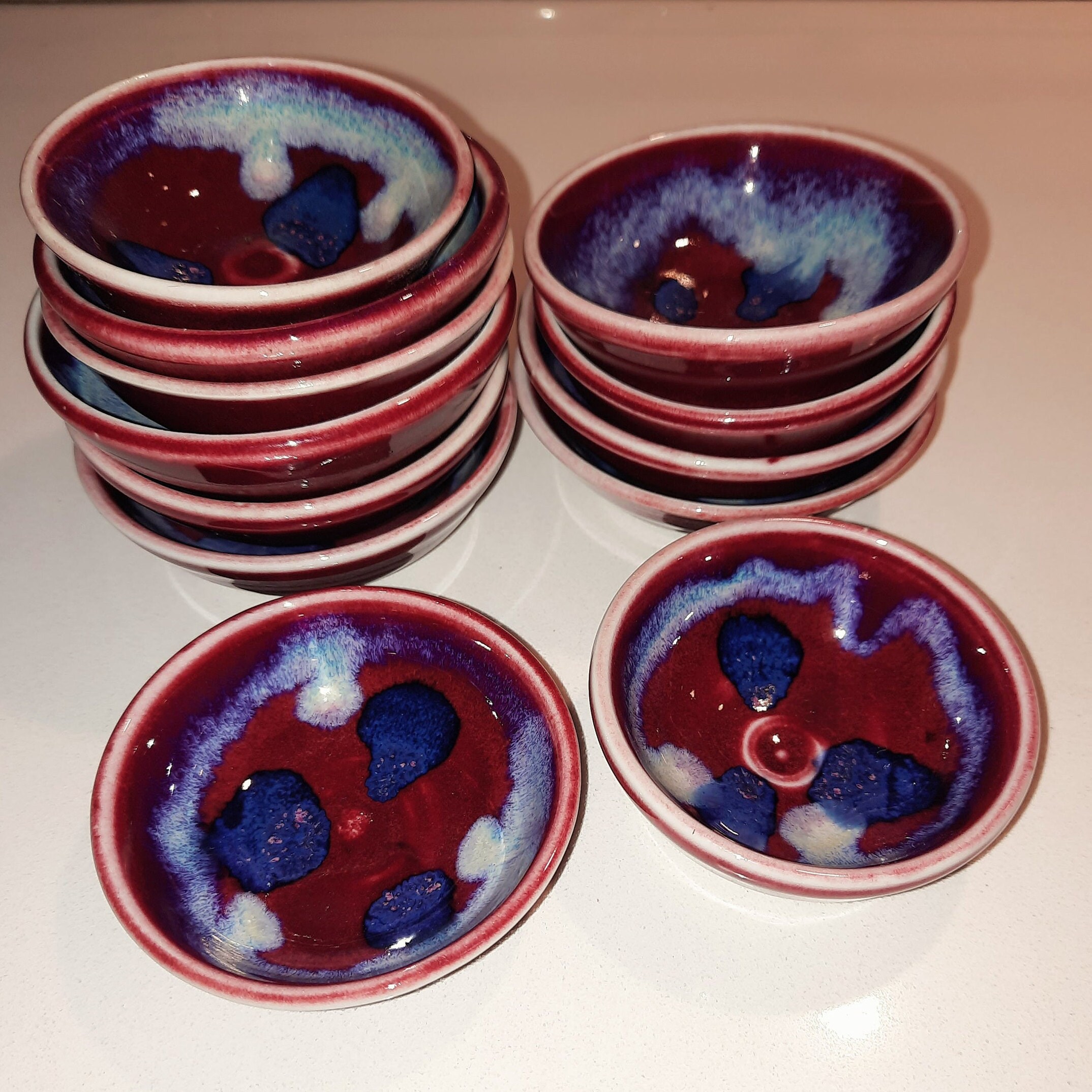 Red Tiny Bowls | Handmade Pottery - Etsy