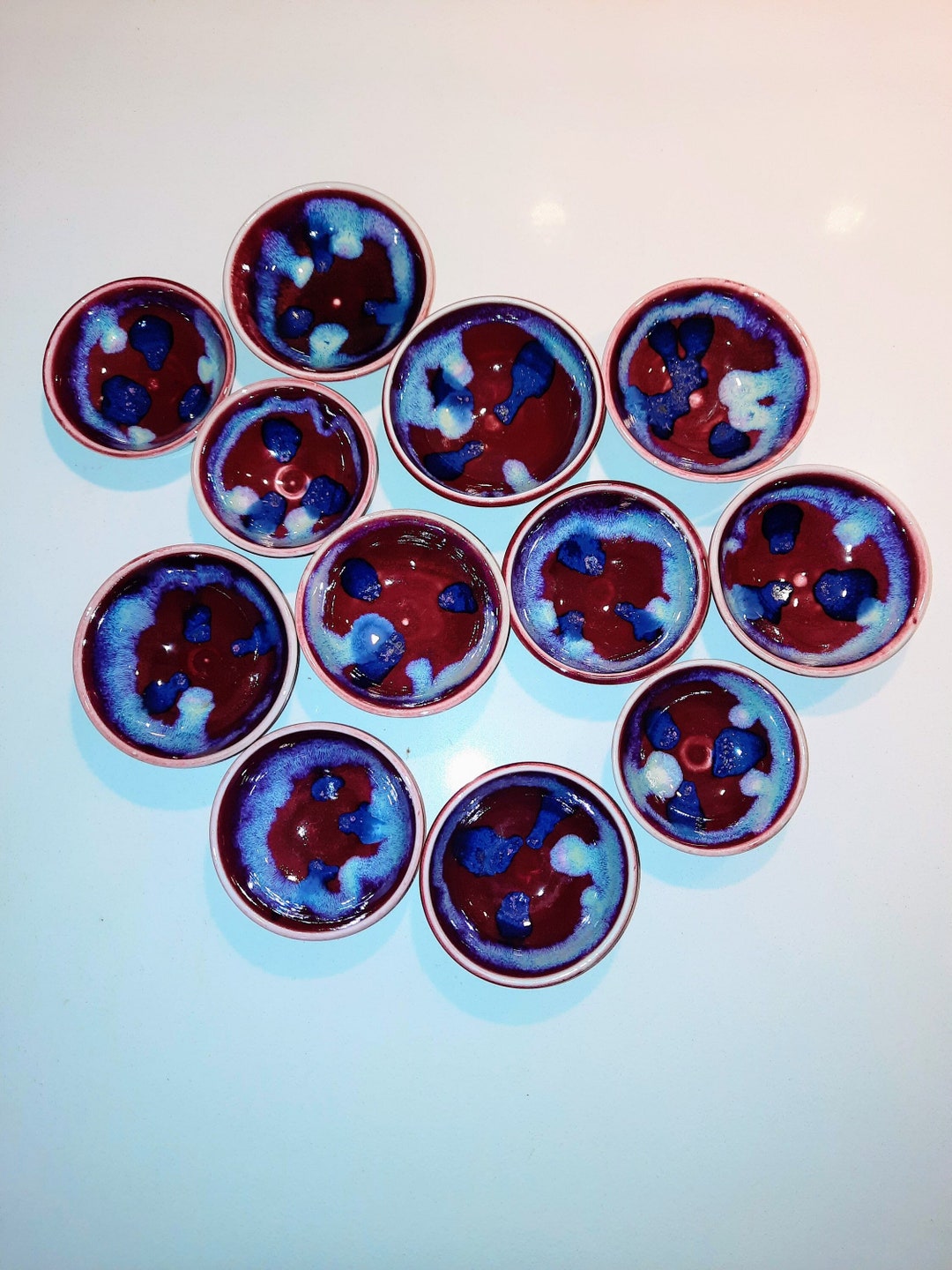 Red Tiny Bowls | Handmade Pottery - Etsy