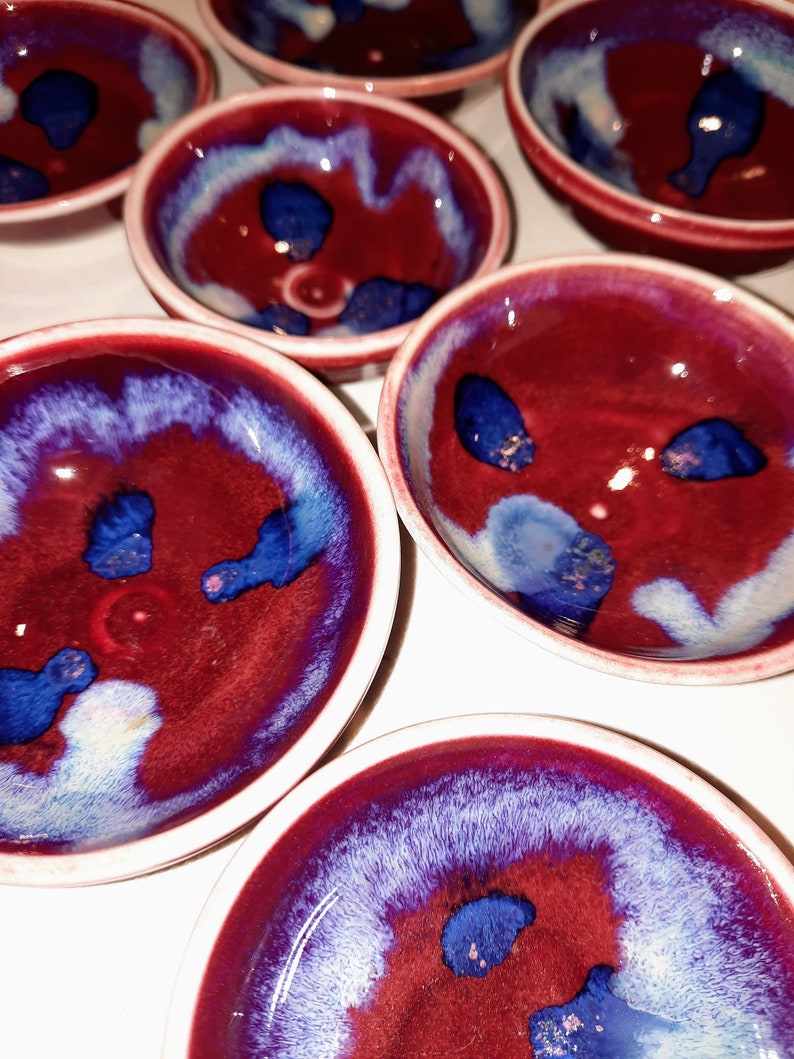 Red Tiny Bowls | Handmade Pottery - Etsy