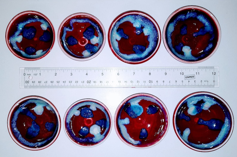 Red Tiny Bowls | Handmade Pottery - Etsy