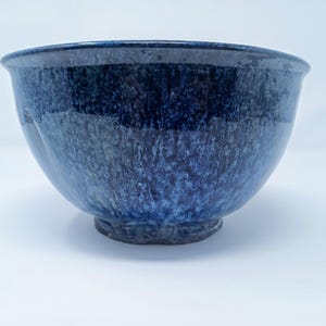 Large Blue Pottery Bowl | Handmade Pottery - Etsy