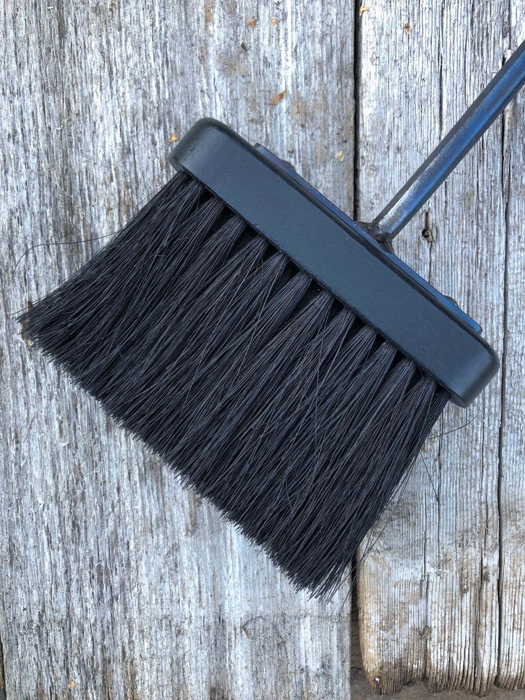 Fireplace Broom Brush Ash Tool - Hand Forged Iron - Brush - Handmade in ...