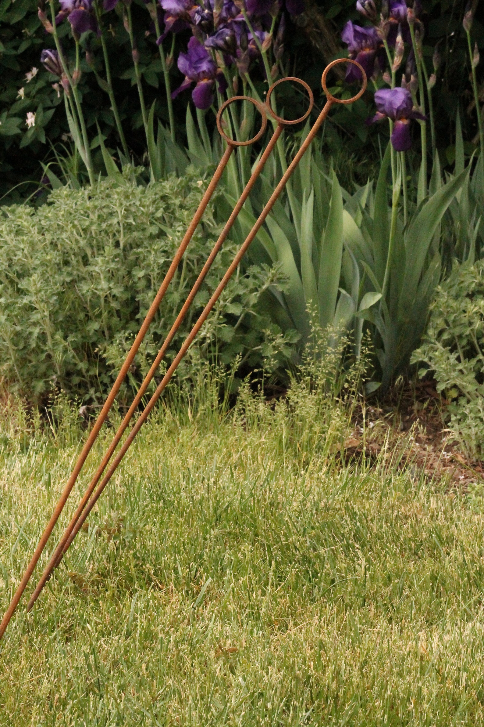 Metal Garden Stakes Circular Set of Five Yard Art Yart - Etsy